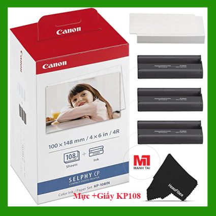 Giấy In Ảnh Canon KP108 Dùng Cho CP1300 - Mực in Mạnh Tài
